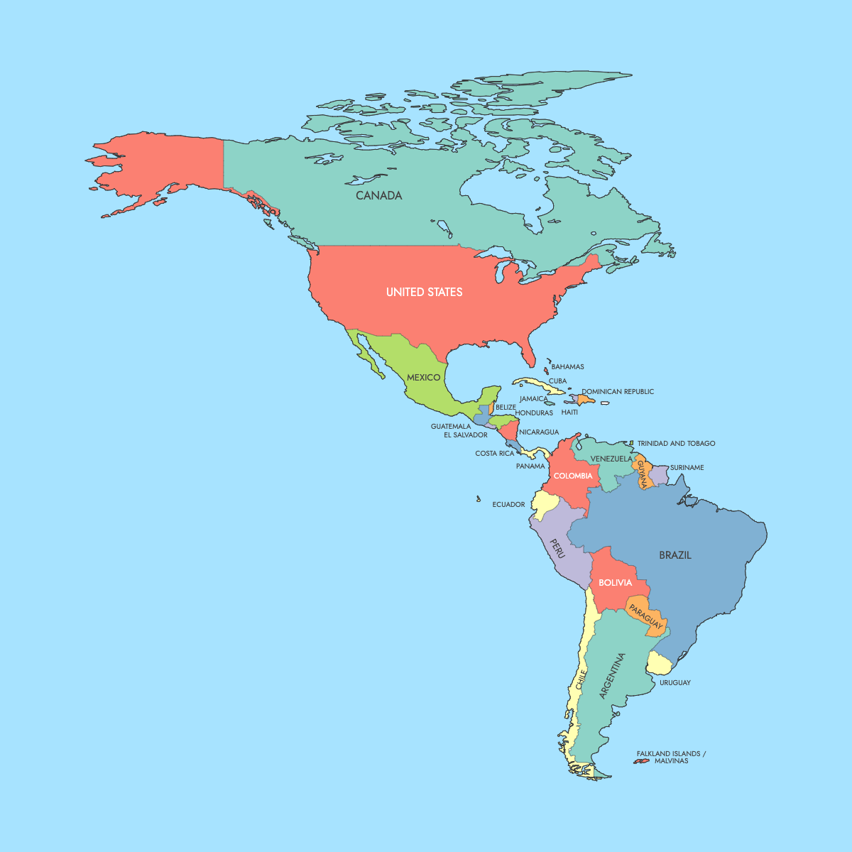 Map of Americas — Ultimaps