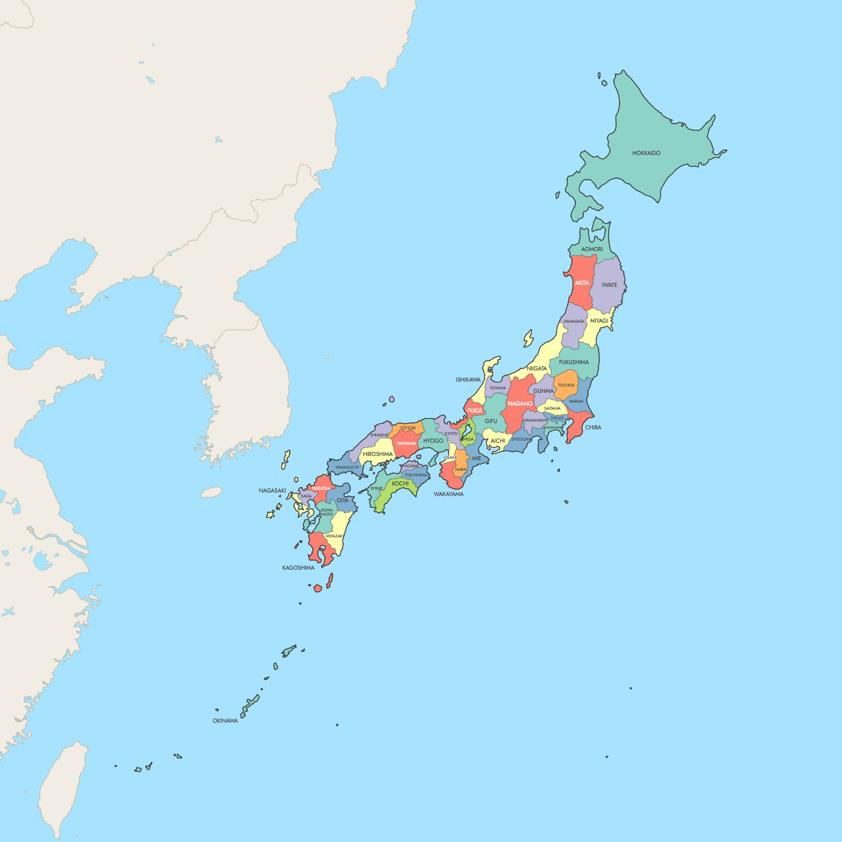 Map of Japan Prefectures | Explore, Download & Create Your Own — Ultimaps
