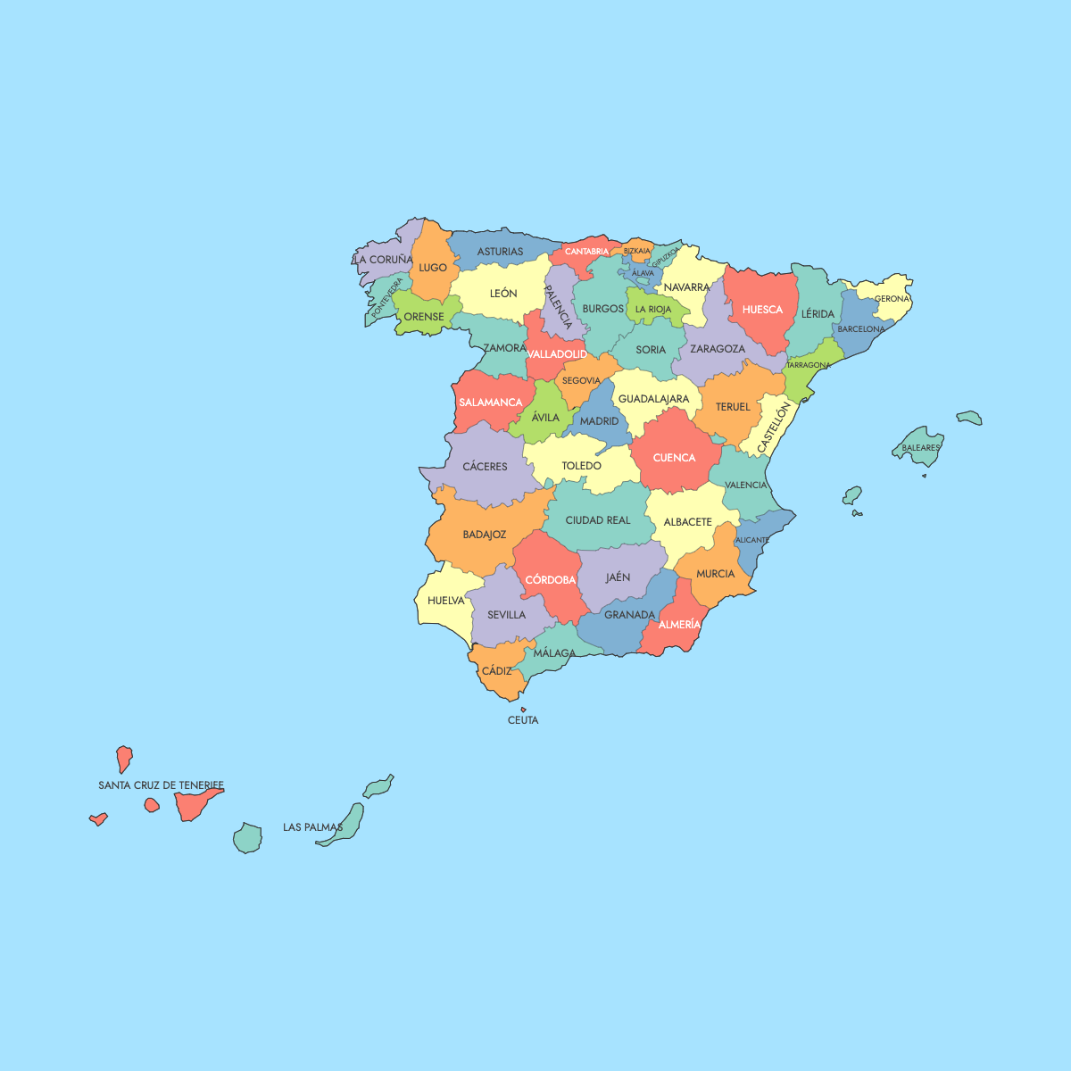 Map of Spain Provinces | Explore, Download & Create Your Own — Ultimaps